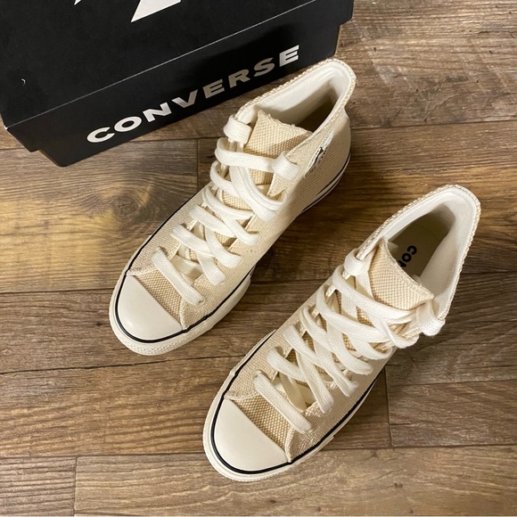 Converse | Shoes | Converse Chuck Taylor Tan Platform High Top Sneakers ...